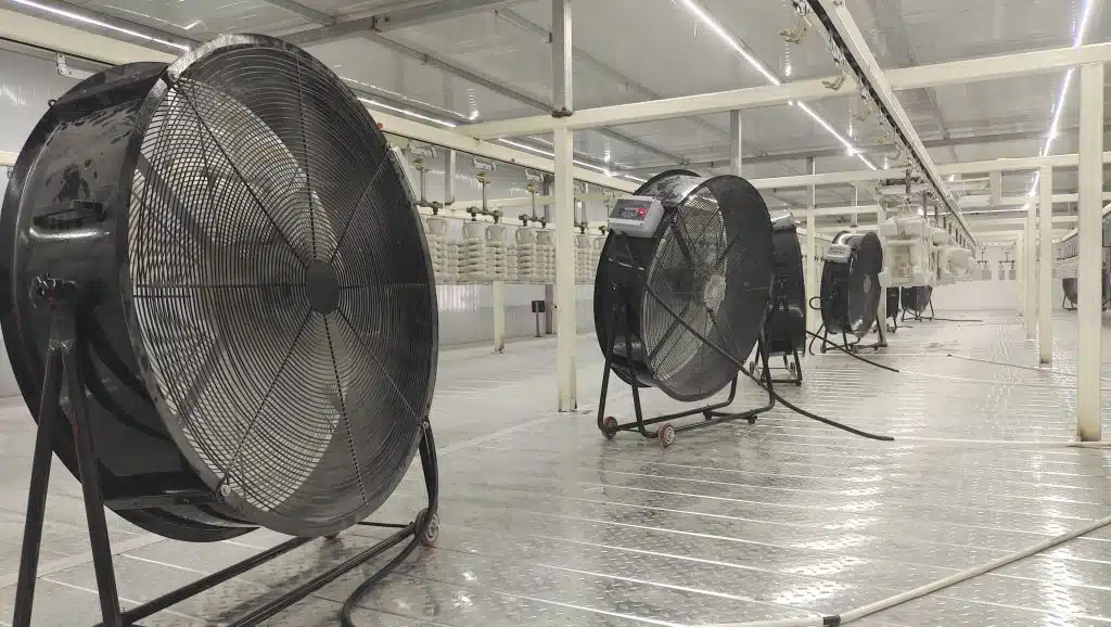 High-Speed Portable Floor Fans and Ventilation Systems for Dairy Barns